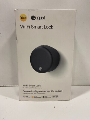 August Matte Black Wi-Fi Smart Lock Deadbolt ASL-05 Yale | eBay