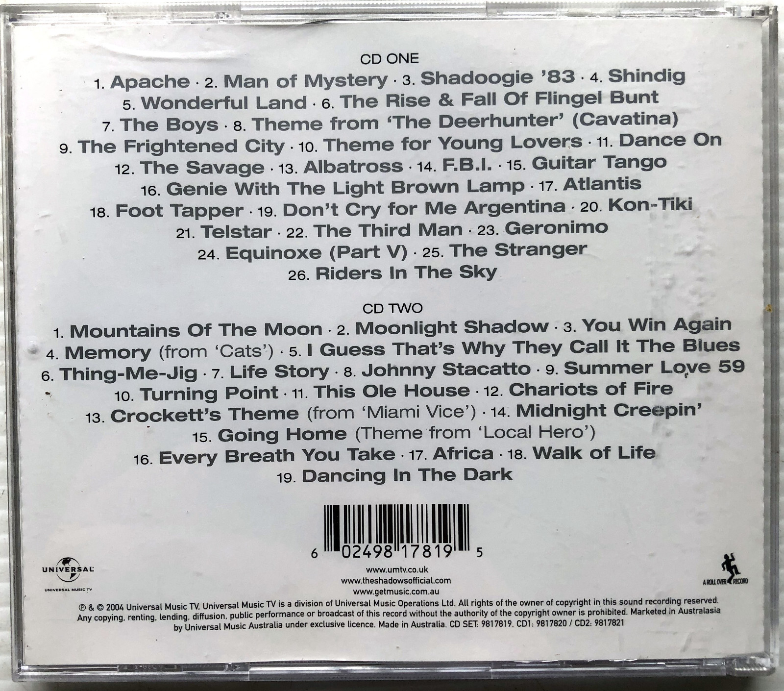 Life Story: The Very Best of the Shadows (2-Disc CD, 2004) 45 Track ...