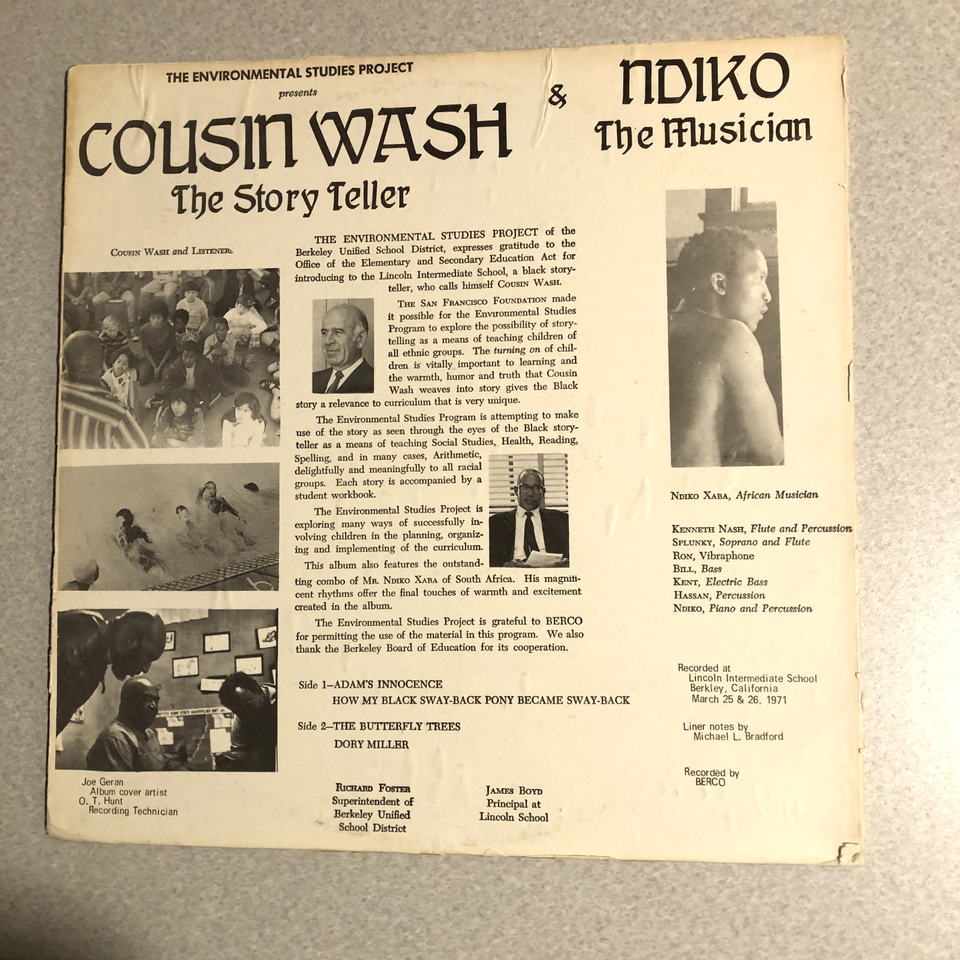 Cousin Wash & Ndiko Xaba LP Rare Private Recording Spiritual Jazz Story ...