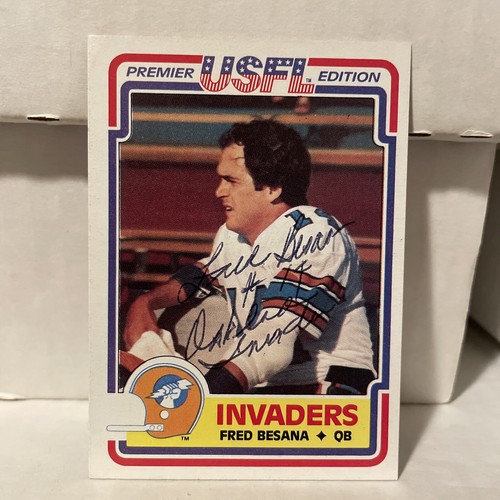 Fred Besana -California- USFL Oakland Invaders Autographed Card | eBay