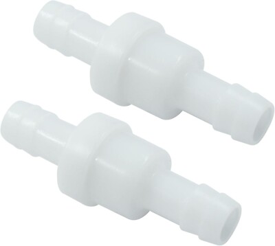 2 Pcs 3/8"(10Mm) Plastic Check Valve Barb Hose with One Way Inline ...