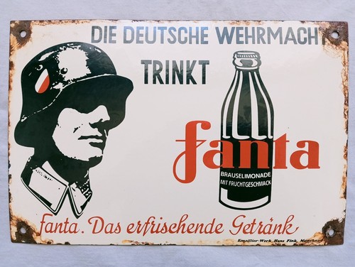 WW2 ORIGINAL GERMAN WW2 OLD ENAMEL FANTA SIGN REKLAMA | eBay