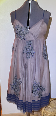 Pretty Isabelle Wen Silk Slip Dress sparkle Detail medium unique ...