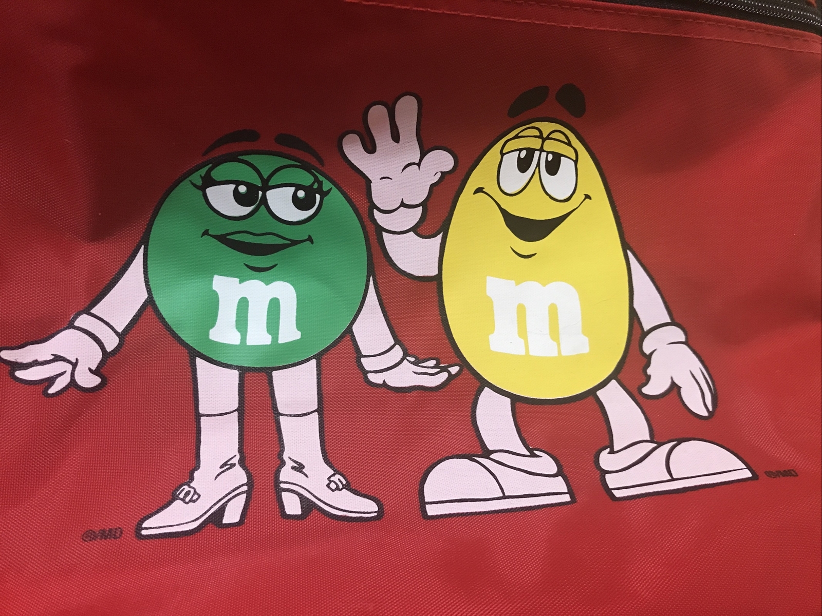 Large Red and Black m&ms Nylon Backpack Back to School Kids Backpack ...