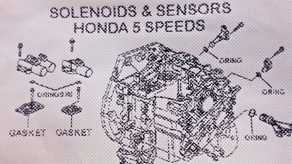 . for Honda transmision Solenoid Gasket 28262-RPC-000 28252-RPC-000 ...