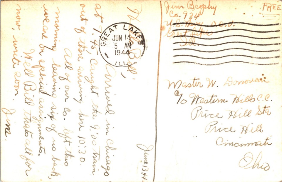 RPPC USS Hopkins Navy Destroyer WWII Identified Sailor Real Photo ...