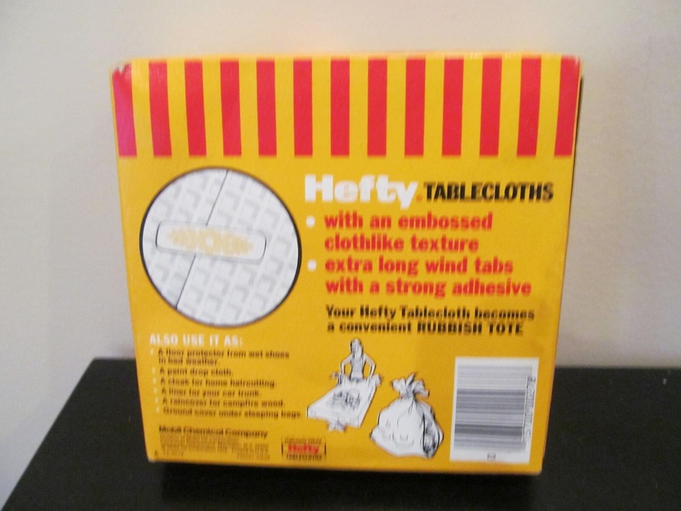 Hefty Plastic Tablecloths 2 Pack White by Mobile Chemical Co. | eBay