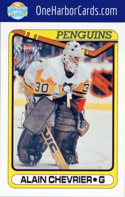 1990 O-Pee-Chee Pittsburgh Penguins Hockey Card #230 Alain Chevrier | eBay