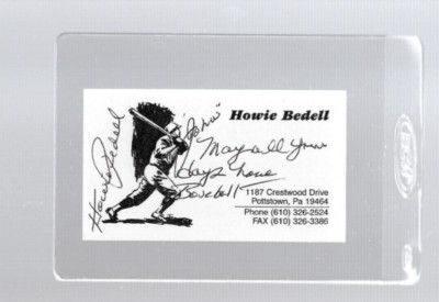 Howie Bedell Business Card Autographed Milwaukee Braves | eBay
