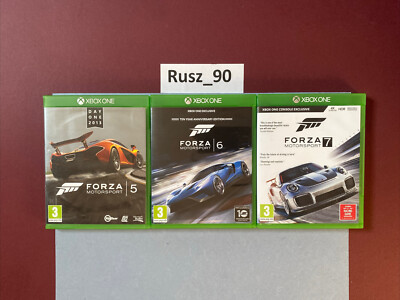 Forza Motorsport 5, 6 & 7 Xbox One X3 Games Bundle UK PAL PEGI 3 NO DLC ...