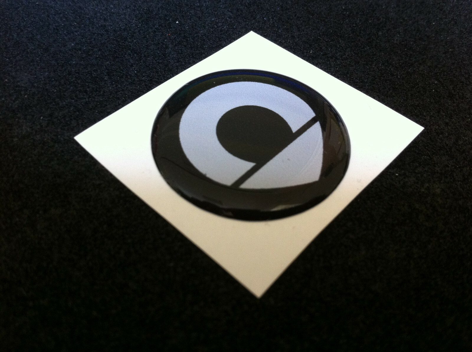 1 Klebstoff Harz Sticker 3D Smart 60 MM Grau Schwarz | eBay