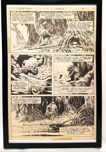 Swamp Thing #9 pg. 10 by Bernie Wrightson 11x17 FRAMED Original Art ...