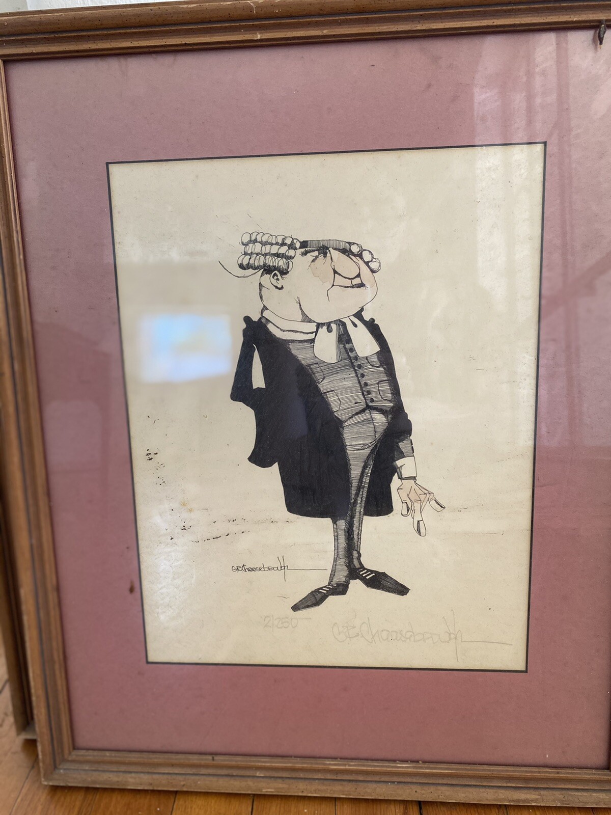 G.R. Cheesebrough Judge Lithographs Signed rare Lawyer Vintage Art ...