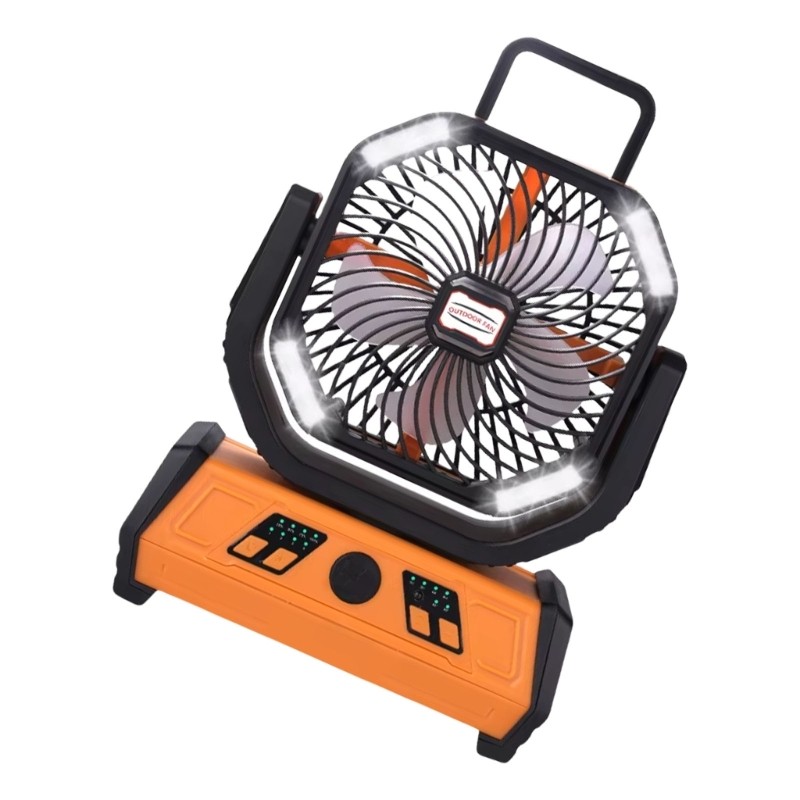 Rechargeable Camping Fan Light 10000mAh Battery Operated Outdoor Tent ...