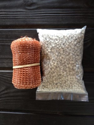 1 Liter Raschig Rings 1/2 Lb Copper Mesh Reflux Column Packing ...
