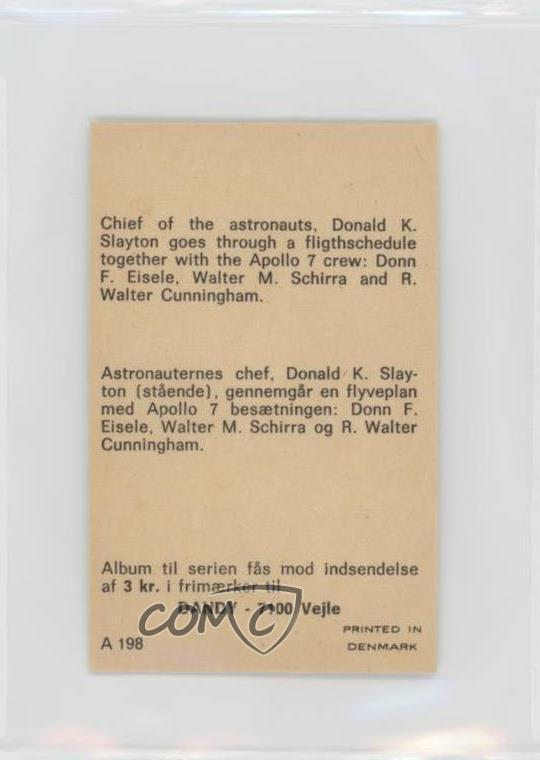 1969 Danish Dandy Gum Space Wally Schirra Donald Slayton Donn Eisele ...