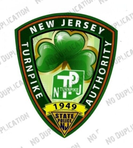 RARE OFFICIAL NJ STATE POLICE & NJ TURNPIKE SHAMROCK 1949 / SHIELD ...