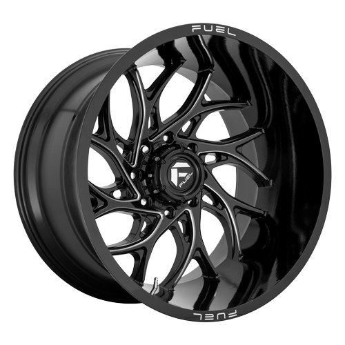 22 Inch Black Wheels Rims Ford F150 Truck 6x135 Lug Fuel Runner D741 ...