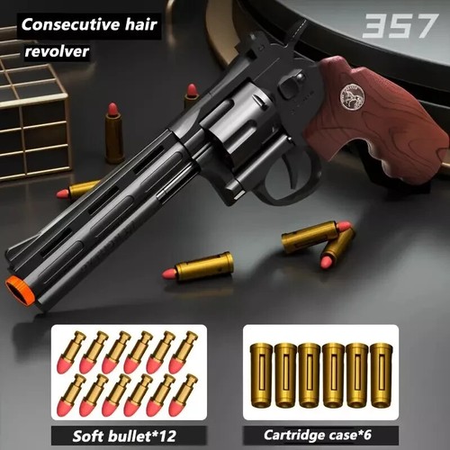 soft bullet toy revolver guns semi auto ejecting realistic best gifts ...