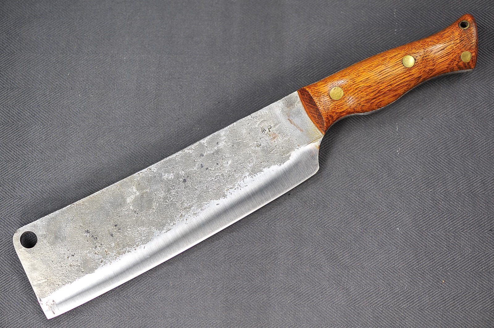 2012 Matthew Paul of MP Knives Custom Cleave .28" 5160 Blade, Full Oak ...