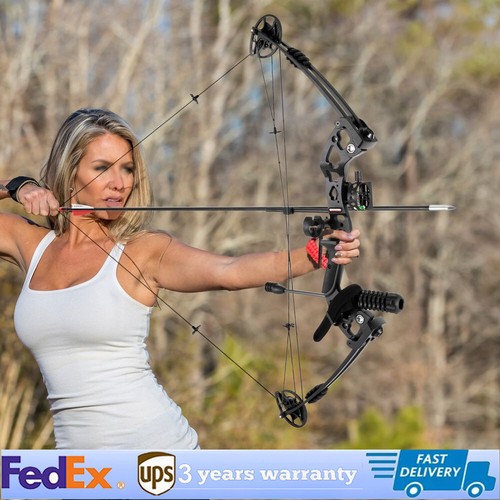 Compound Bow Recurve Bow w/ 12x Arrows Set Right Hand for Adult Hunting ...