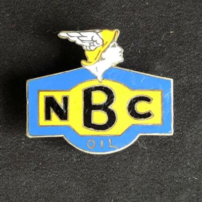 NBC NATIONAL BENZOLE COMPANY PETROL OIL ENAMEL EMBLEM LAPEL PIN BADGE ...