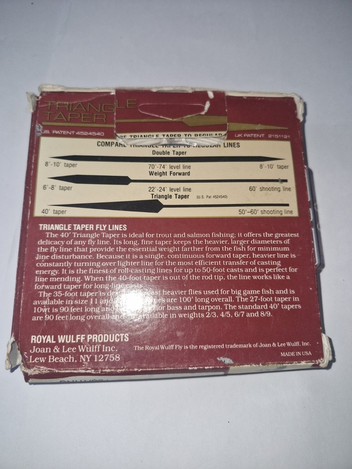 Lee Wulff Triangle Taper Floating 8/9f Fly Line Trout Salmon Fly ...