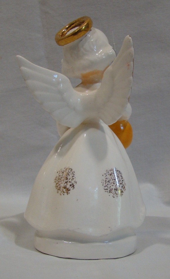 VINTAGE OCTOBER BIRTHDAY ANGEL FIGURINE HOLDING A PUMPKIN UCAGCO JAPAN ...
