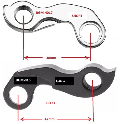 BERGAMONT BGM H016 - Long - Rear Derailleur Dropout Gear Mech Hanger ...