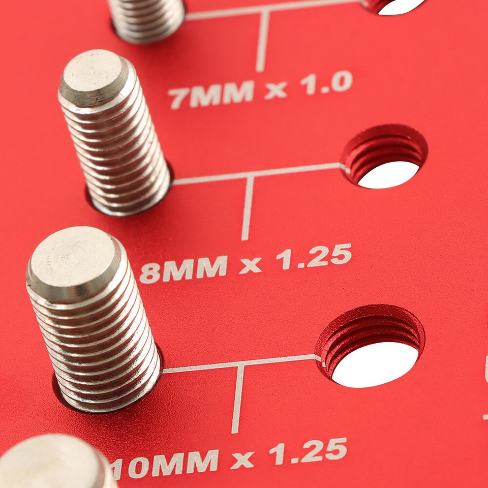 Nut and Bolt Thread Checker 28 Thread Identifier Gauge Inch and Metric ...