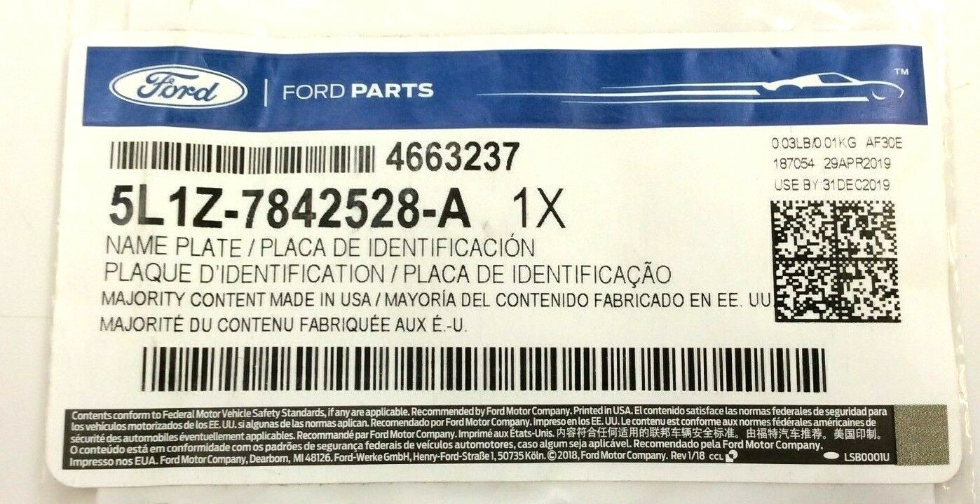 Ford Escape Expedition Explorer chrome and black Limited Nameplate ...