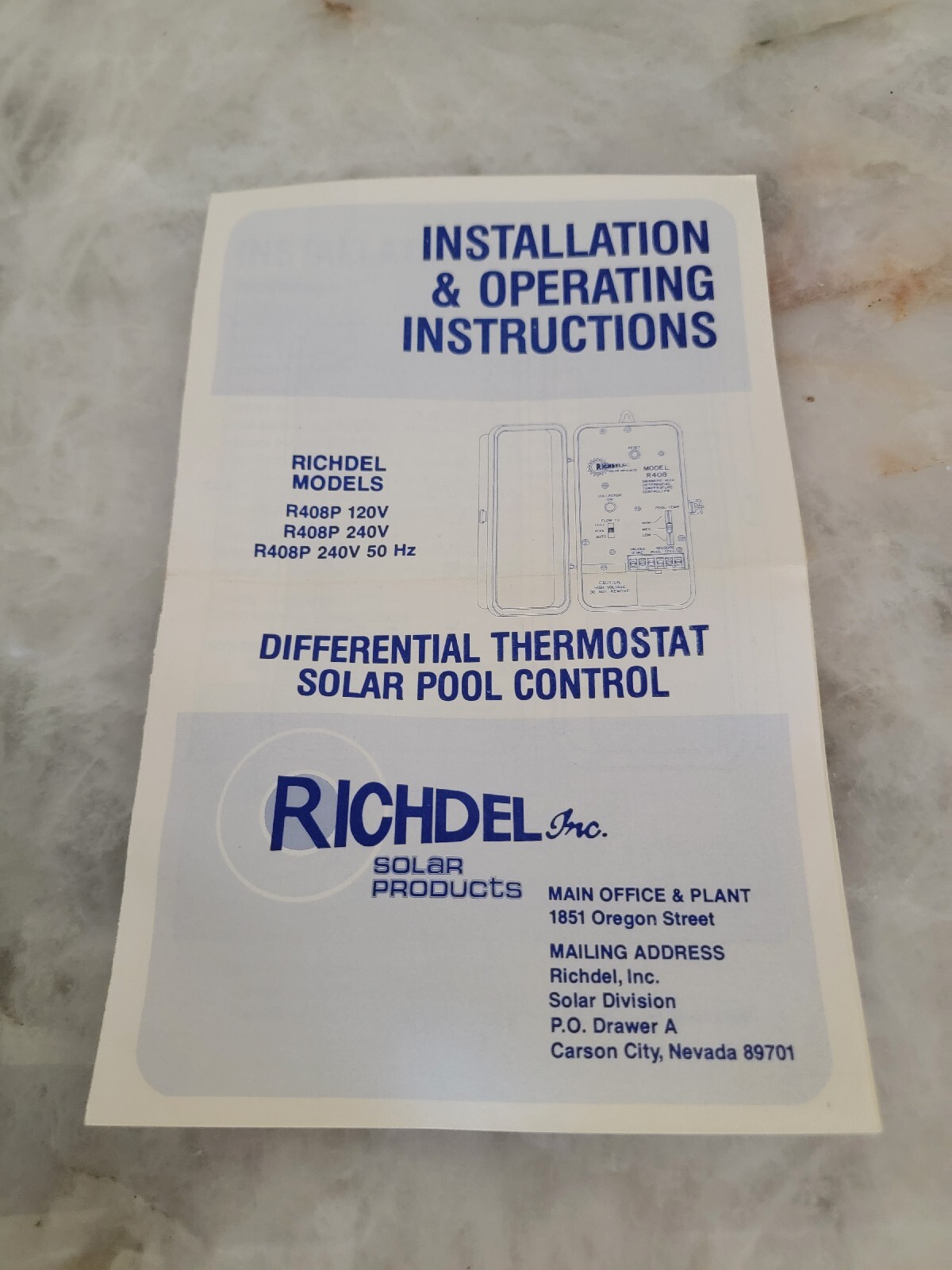 SOLAR POOL HEATING DIFFERENTIAL CONTROLLER RICHDEL R408A BRAND NEW NEW ...