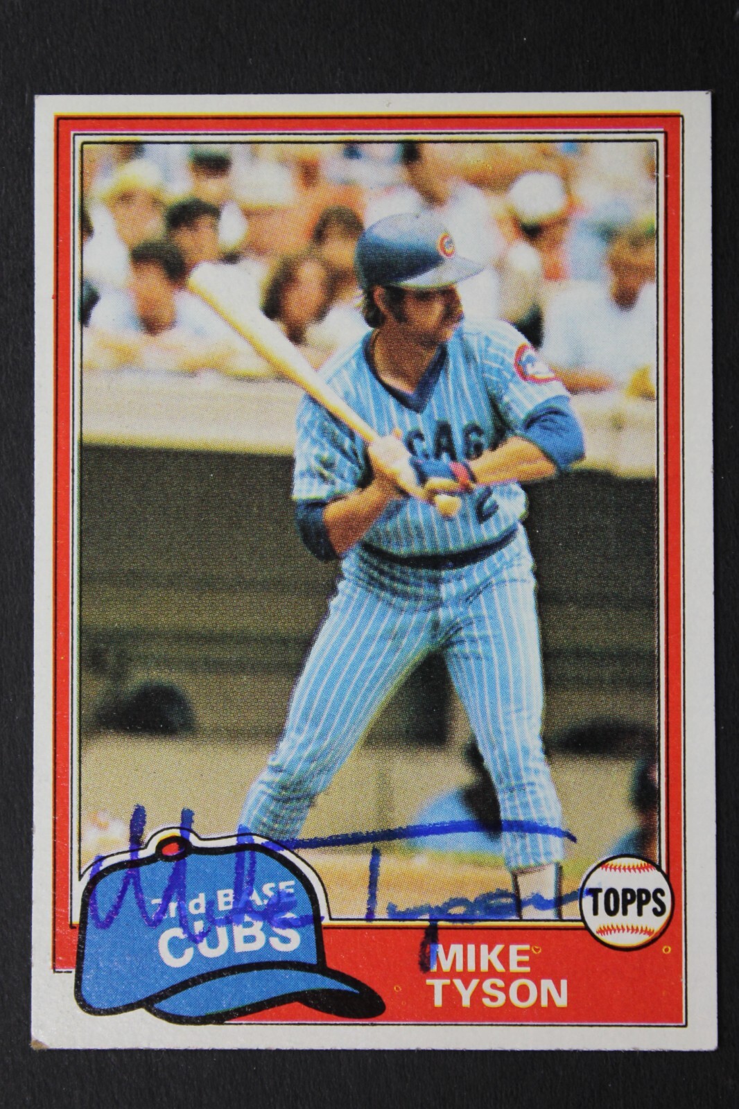 Mike Tyson Chicago Cubs Autographed 1981 Topps #294 Signed Baseball ...