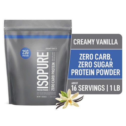 Isopure, Zero Carb 100% Whey Protein Isolate, 25g Protein Powder ...
