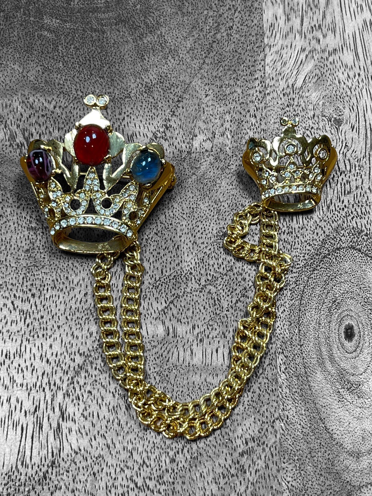 Rare Vintage St John Double Crown Chatelaine Mogul St… - Gem