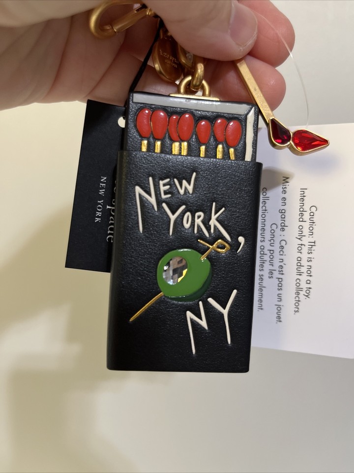 NWT Kate Spade Perfect Match Matchbook Key Fob Black Multi | eBay