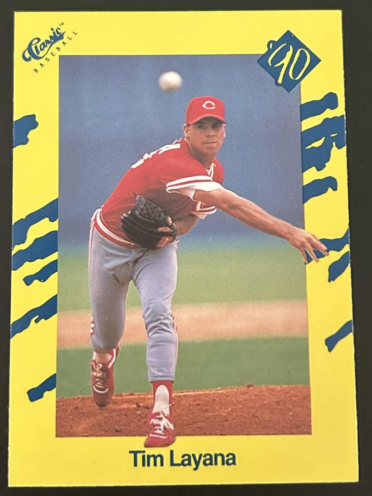 1990 Classic Yellow Baseball Card #T46 Tim Layana Cincinnati | eBay