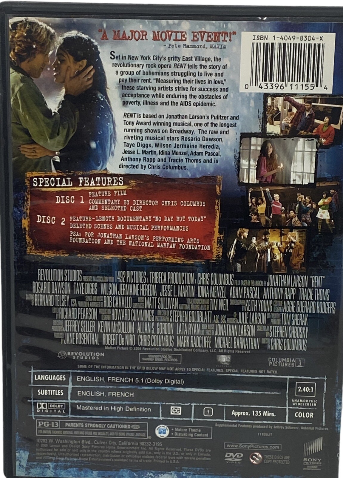 Rent (DVD, 2006, 2-Disc Set, Special Edition, Widescreen) 43396142374 ...