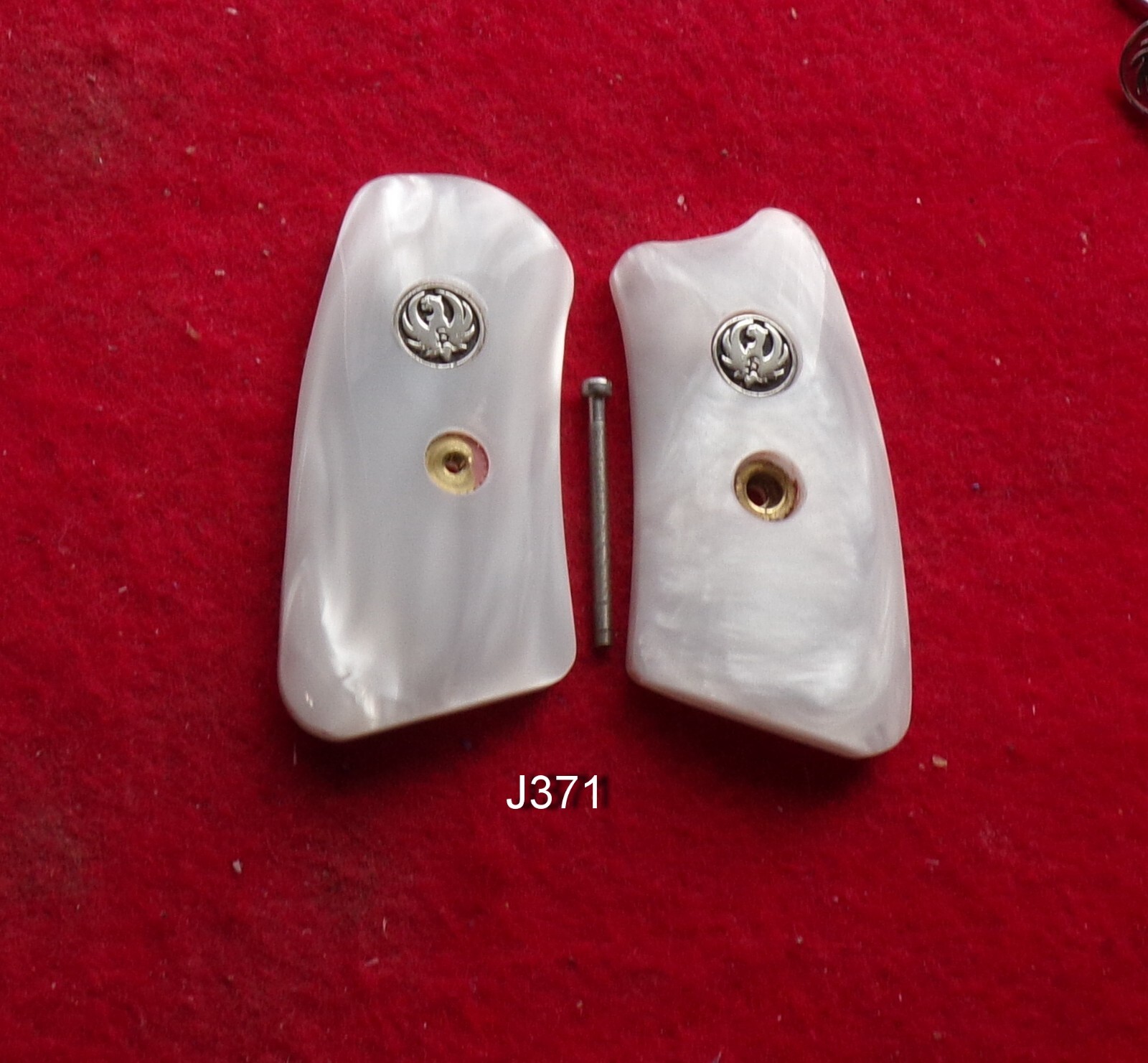 Nice set of Kirinite Imt. White Pearl Inserts w/Ruger Mdlns for Ruger ...