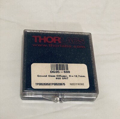 Thorlabs DG05-600 12.77mm Diameter 600 Grit Ground Glass Diffuser, New ...