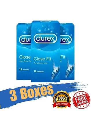 Durex Close Fit Tight Fitting Condoms 12pc X 3 Boxes [49mm Width Small ...