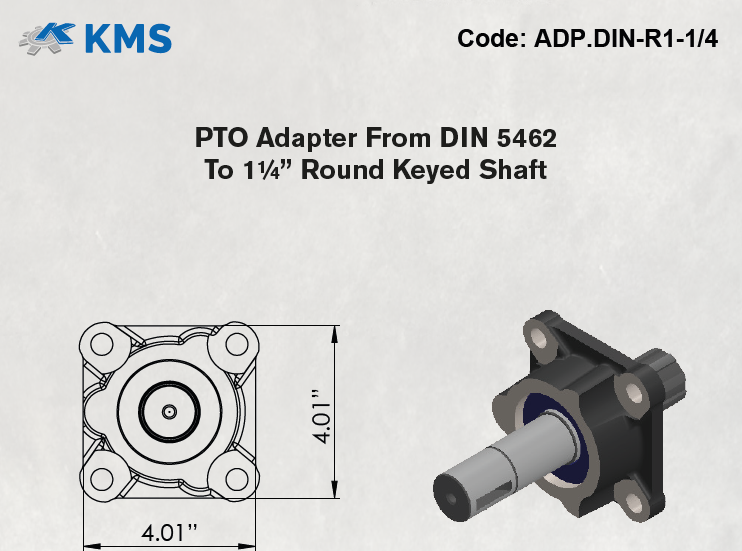 Universal PTO Adapter From DIN 5462 To 1¼” Round Keyed Shaft | eBay