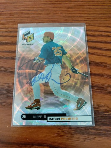 1999 Upper Deck hologrfx Rafael Palmeiro Autograph Baseball Card Texas ...