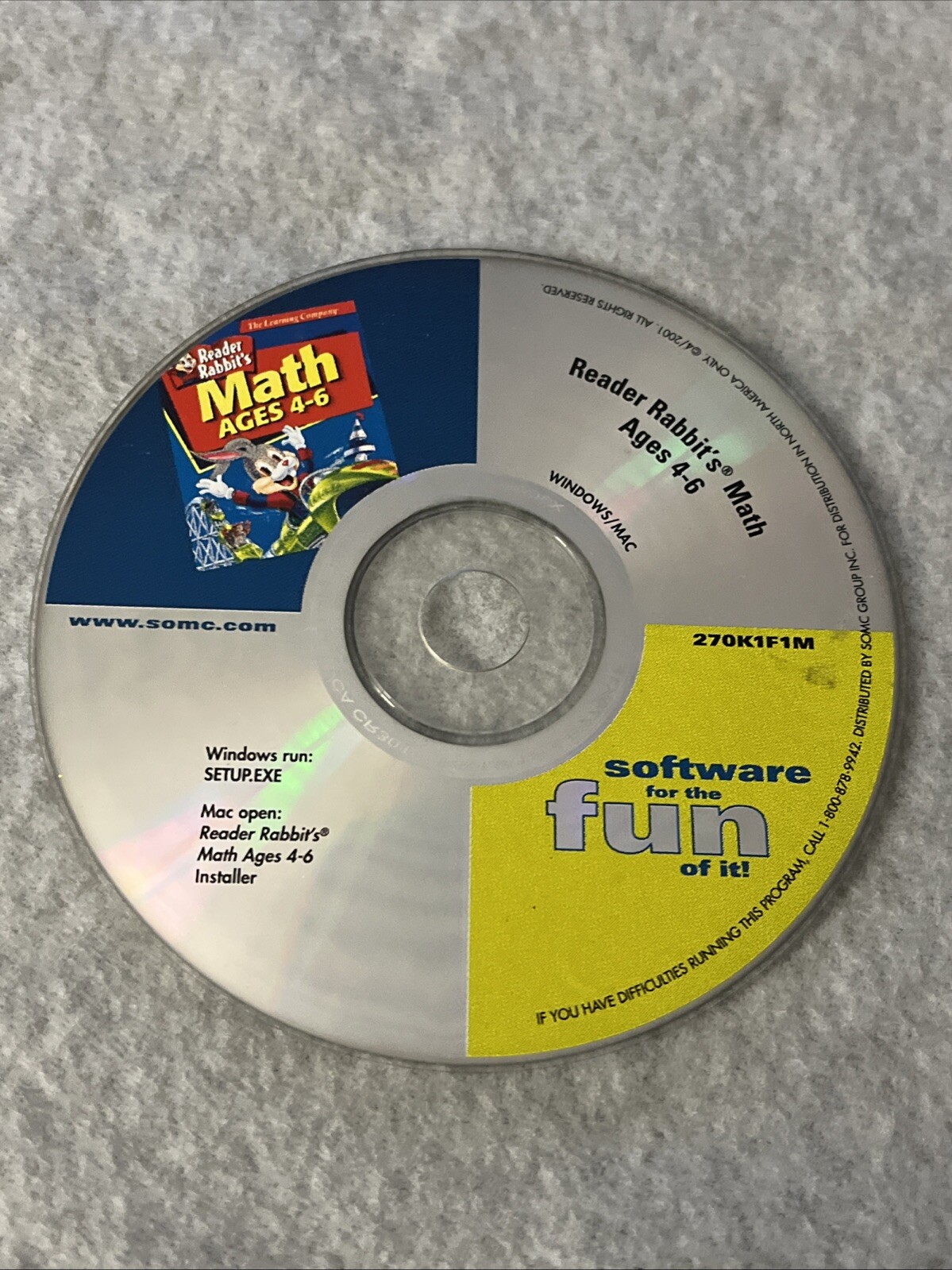 Reader Rabbit Math Ages 4-6 Award Winning the Learning Company | eBay