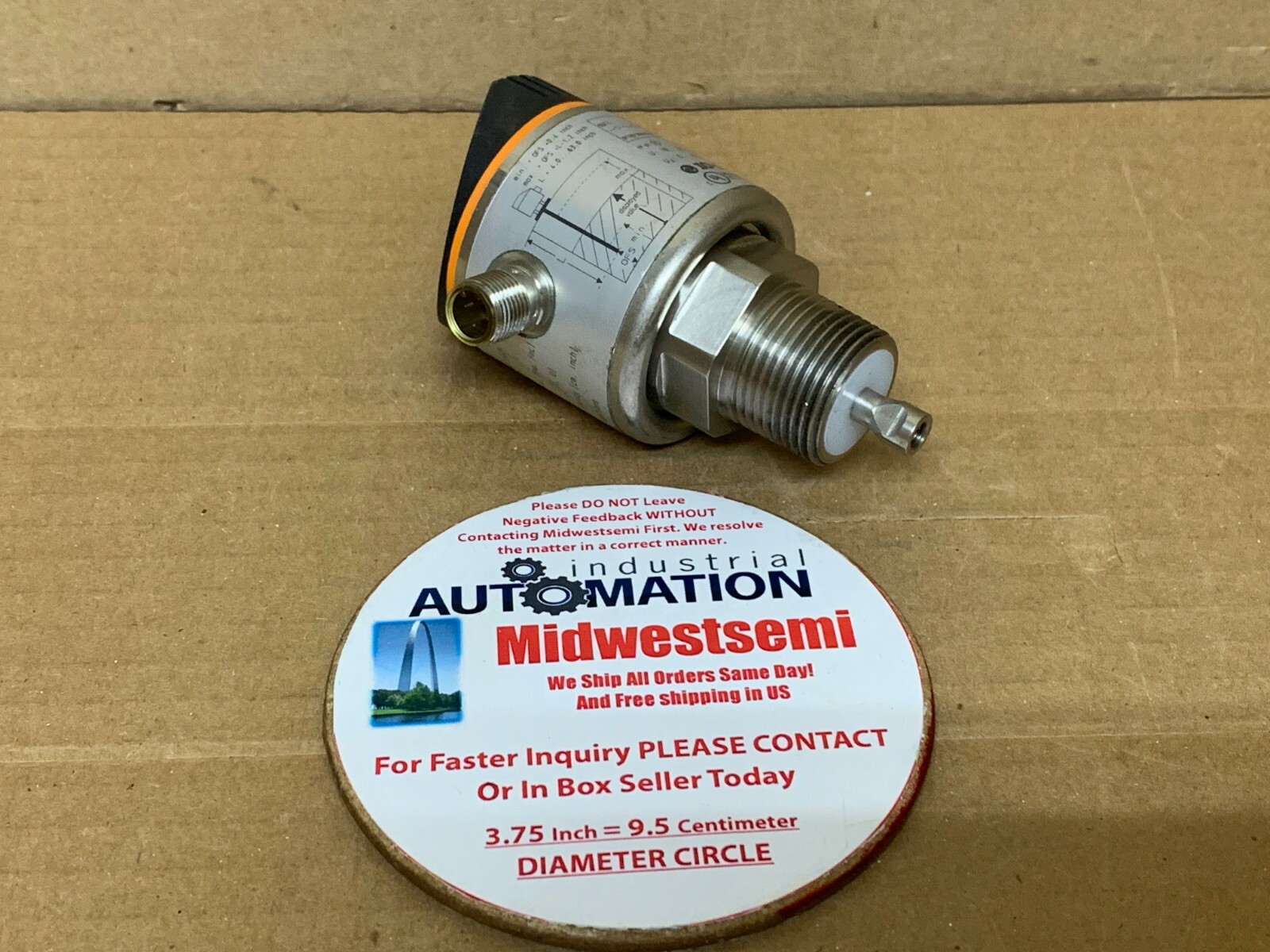 45128 IFM LR3300 CONTINUOUS PRESSURE LEVEL SENSOR 18-30VDC 200Ma SHIPS ...