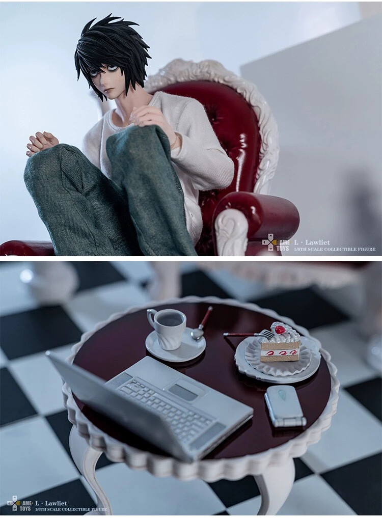 IN STOCK GAMETOYS DEATH NOTE L Action Figure Model 1/6 Scale L·Lawliet ...
