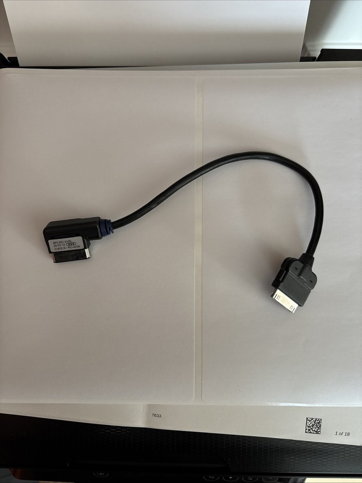 Audi Apple iPhone iPod Audio Cable OEM IC40219 / RO-4036 | eBay