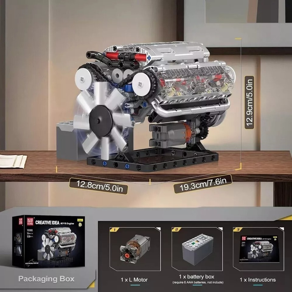 Visible V8 Internal Combustion Ohc Engine Motor Working Model Haynes ...