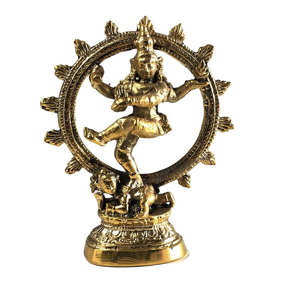 Hindu Lord Shiva Nataraja Brass Statue Idol God Circle of Fire Hinduism ...