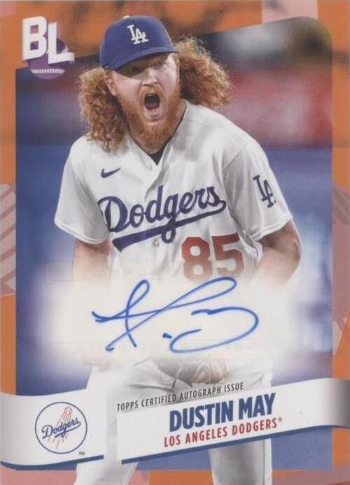 2024 Topps Big League - Electric Orange Foil Autographs Dustin May #BEO ...